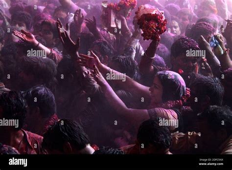 India Uttar Pradesh Vrindavan Holi Celebrations At Banke Bihari