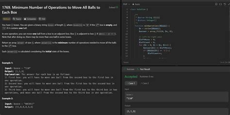 1769 Minimum Number Of Operations To Move All Balls To Each Box Dev Community
