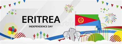 Eritrea Independence Day Modern Greeting Banner 24 May Happy Eritrea