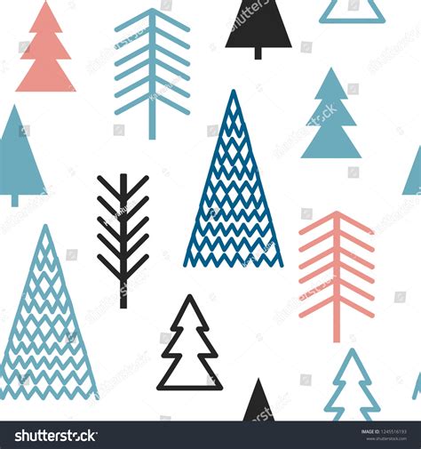 Set Simple Christmas Patterns Color Illustration 库存矢量图（免版税）1245516193 Shutterstock