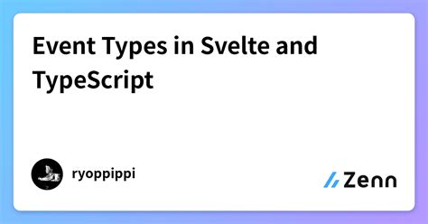 Event Types In Svelte And Typescript