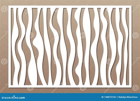 Laser Cut Panel Decorative Card For Cutting Abstract Lines Art