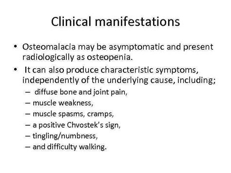 Clinical Manifestations Diagnosis And Treatment Of Osteomalacia