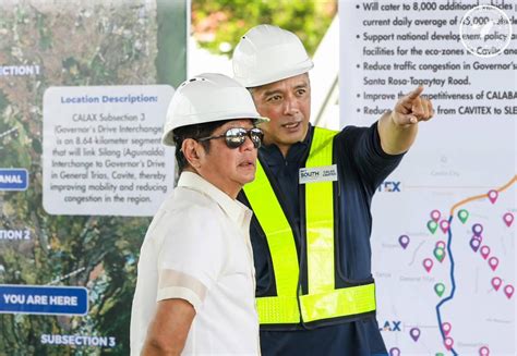 Pbbm Inspects Calax Cavite Segment Presidential Communications Office