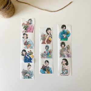 Xiyue Studio Bouquet Girls Cm Washi Tape Release Paper Etsy