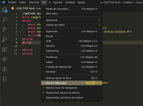 interfaz gráfica Quitar barra derecha que muestra codigo en visual studio code Stack