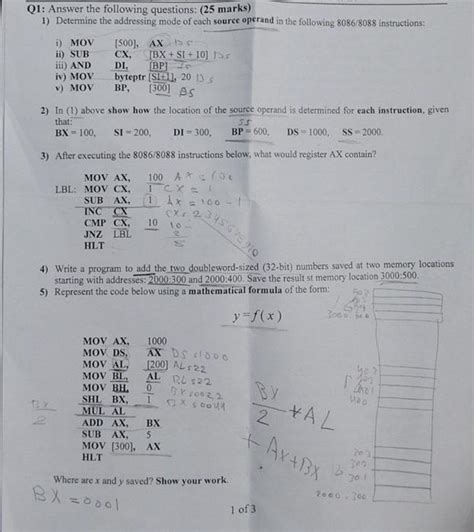 Solved Q1 Answer The Following Questions 25 Marks 1 Chegg