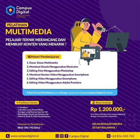 Belajar Multimedia Di Purworejo 62816343742 Pelatihan Campus Digital Medium