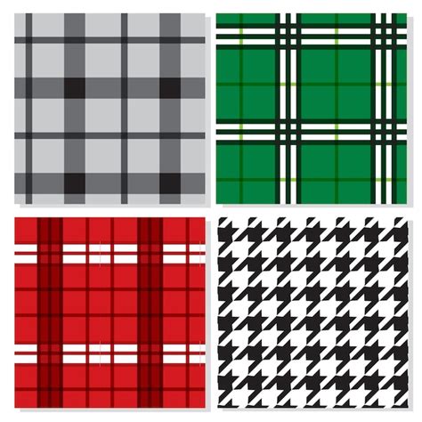Premium Vector Pattern Checkered Classic Set Fabric