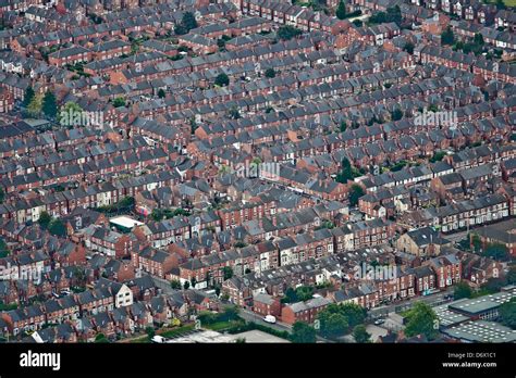 Aerial Image Of Housing Estate In Nottingham Stock Photo Alamy