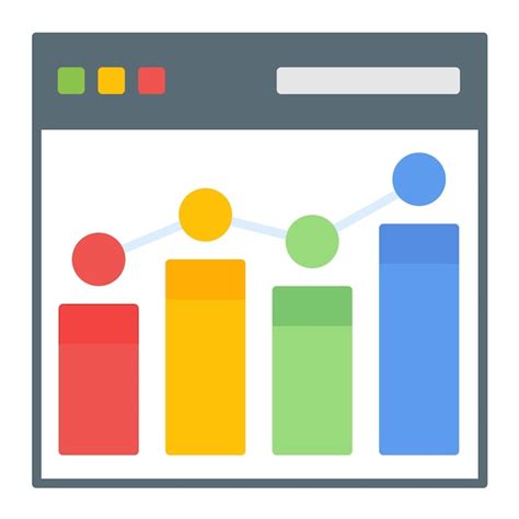 premium vector website bar graph vector illustration style
