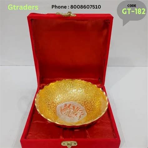 Round Gold Brass Decors Bowls 6 Inchs Brass T Items For Ting At Rs 230 In Hyderabad