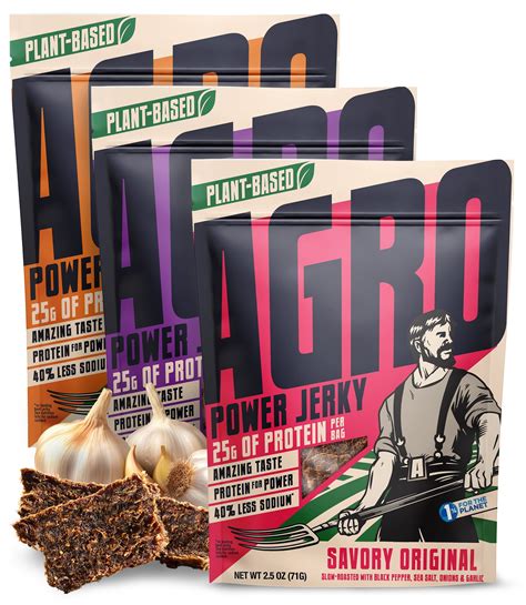 Agro Vegan Jerky Variety Pack Bbq Teriyaki And Original