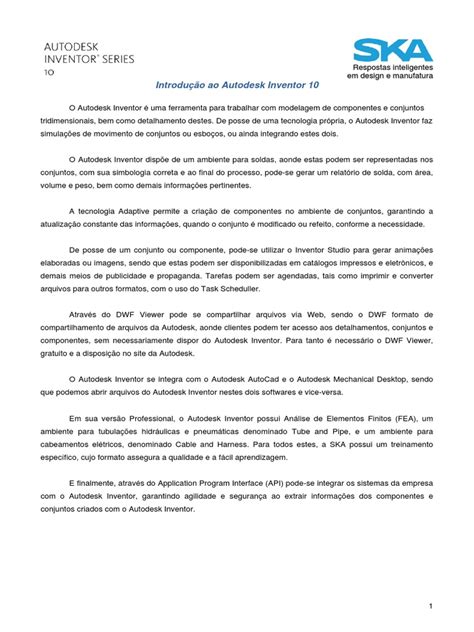 Apostila Inventor 10 Basico Parte 1 Pdf Janela Informática