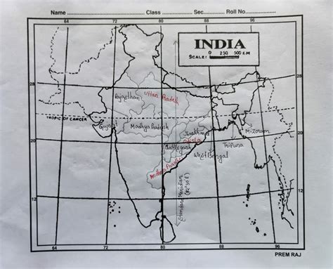 Icse Class 10 Geography Map Marking Solution