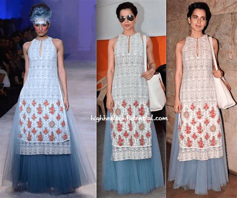 Kangana Ranaut In Anju Modi During Revolver Rani Promotions 2014 R