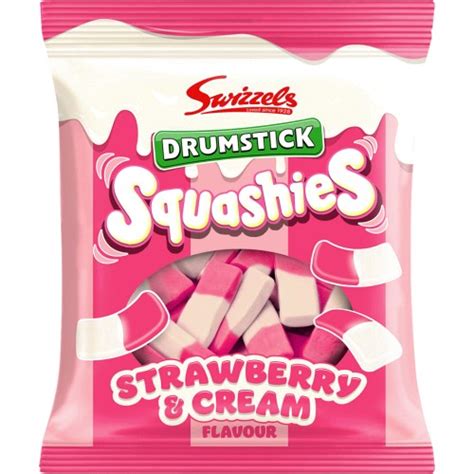 Swizzels Squashies Drumstick Strawberry And Cream Flavour 140g