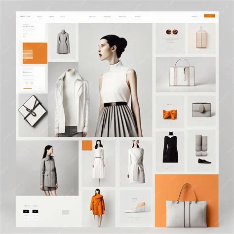 Premium Ai Image Mockup Ui Ux Design Pattern Web Template Fashion Page