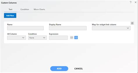 Custom Column Table Widget Icon Aiv