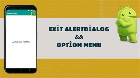 Exit AlertDialog Option Menu Android Studio JAVA YouTube