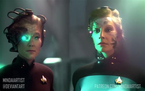 Alyssa Ogawa And Beverly Crusher Turning Borg By Mindaiartist On