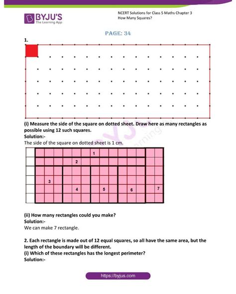 NCERT Solutions Class 5 Maths Chapter 3 How Many Squares The