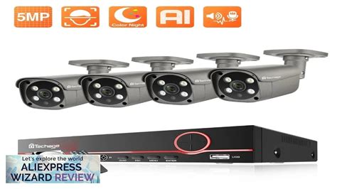Techage Hd 5mp Ip Camera Set H 265 Cctv System 8ch Poe Nvr Review Youtube