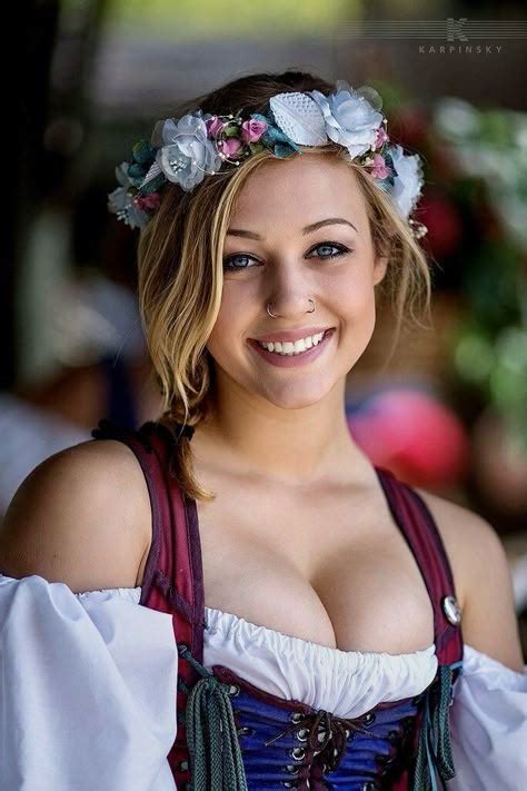 German Dirndl For Oktoberfest Oktoberfest Woman German Beer Girl