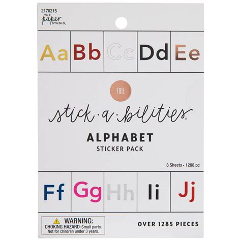 Bold Alphabet Foil Stickers Hobby Lobby 2170215