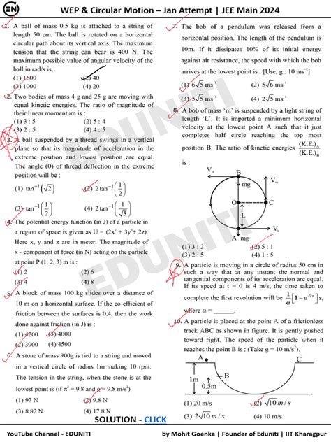 Wepcircularmotioncomcollisionrotationandgravitationjeemain Pdf
