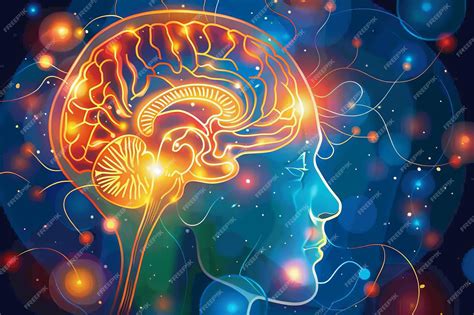 Illuminated Brain With Colorful Neural Network Symbolizing Cognitive Creativity And Complexity