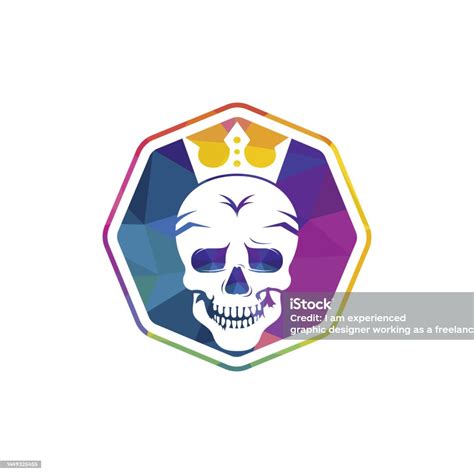 두개골 왕 벡터 로고 디자인 서식 파일입니다 개념에 대한 스톡 벡터 아트 및 기타 이미지 개념 개념과 주제 건강관리와