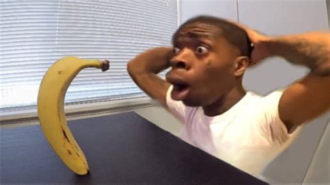 Shocked Black Guy Staring Into A Banana Blank Template Imgflip