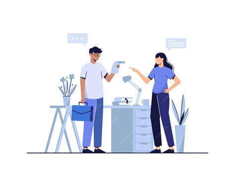 Premium Vector Office Work Assign Task To Employee