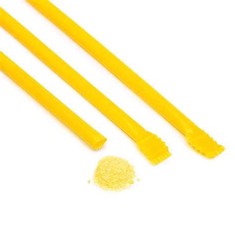 Alberts Candy Powder Filled Plastic Mini Straws Banana 240 Piece