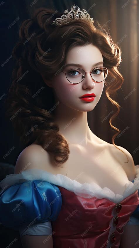 Premium Ai Image Beautiful Princess Wearing Glasses With Medieval