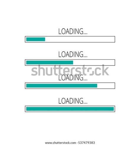 Abstract Composition Loading Bar Element Icon Stock Vector Royalty