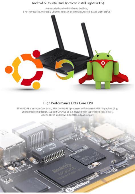 Geekbox Open Source Cross Android Ubuntu Dual Os K Rk Tv Box
