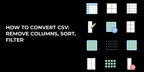 How To Convert Csv Remove Columns Sort Filter Fast Reports