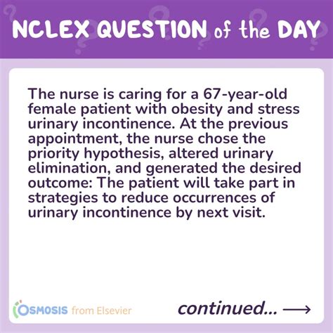 Nclex Rn® Question Of The Day Altered Urinary Elimination Osmosis Blog