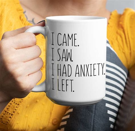 Anxiety T Anxiety Mug Introvert Mugs With Quotes Funny Etsy