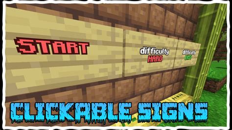 Clickable Signs For Minecraft Pocket Edition