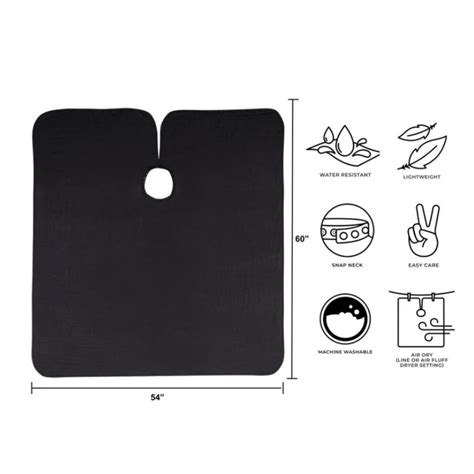 Cricket Capes Unicloth Cutting Cape Black 1 Item Ethos Beauty