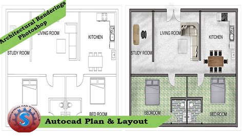 How To Prepare Autocad Floor Plan For Rendering In Photoshop Autocad