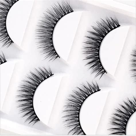 5 Pairs Handmade 3d Mink Lashes Short False Eyelashes Cross Messy Dense Natural Eye Lashes Stage
