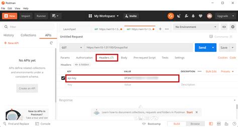Configuring Your Api Client Tool For Using The Build Group Apis