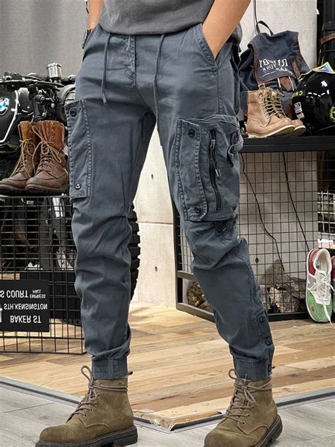 Pantalones Cargo Para Hombre Pantal N De Motociclista Con M Ltiples