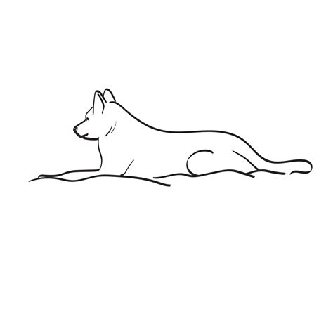 Dog Lying Down Drawing