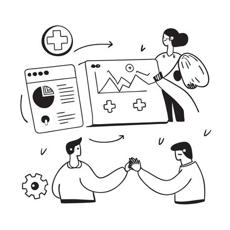 Health Data Visualization Concept As Specialists Using Advanced Visualization Tools To Interpret