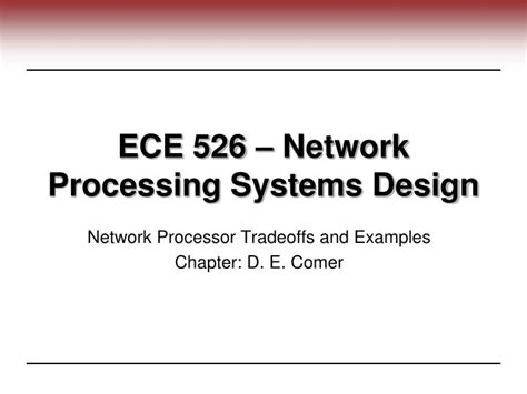 ppt ece 526 network processing systems design powerpoint
